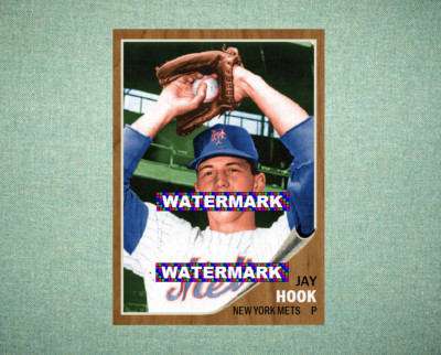 Jay Hook New York Mets 1962 Style Custom Baseball Art Card | eBay