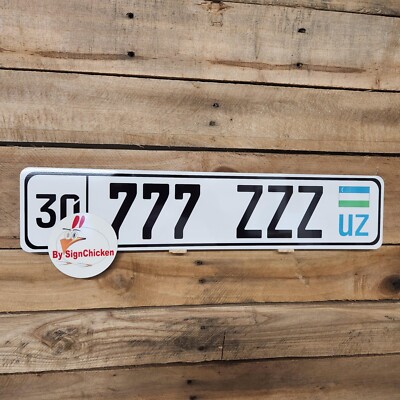 UZBEKISTAN, EURO TAG, European style License Plate, custom, RIGHT-SIDE ...