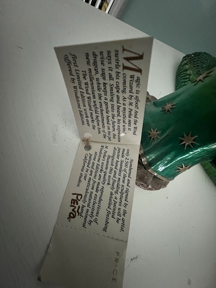 WINDSTONE Editions WIND WIZARD Emerald Green PENA 1999 #226 Of 1000 ...