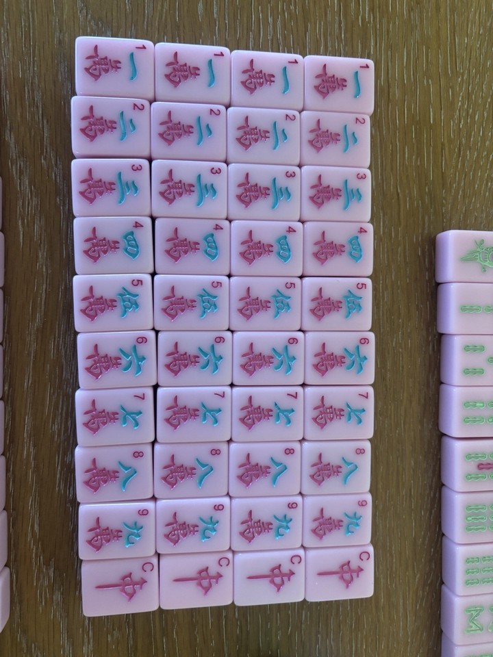Pink Mahjong Tiles (tiles Only) | eBay