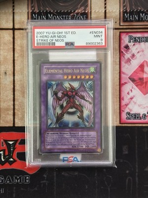 2007 Yu-Gi-Oh! Elemental Hero Air Neos STON-EN034 1st Ed Ultra Rare PSA ...