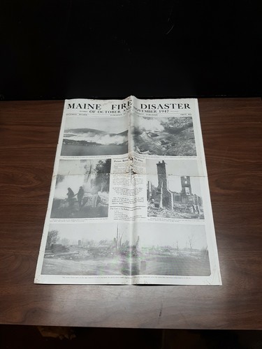 Maine Fire Disaster Oct. Nov. 1947 Pictorial Review/Gannett Publishing ...