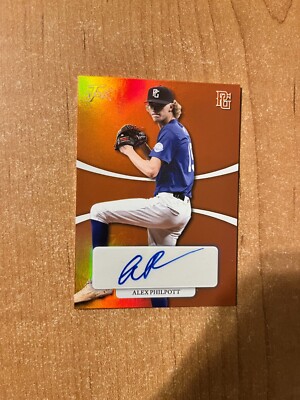 2022 Leaf Perfect Game Showcase - Alex Philpott - Orange Just Minors ...