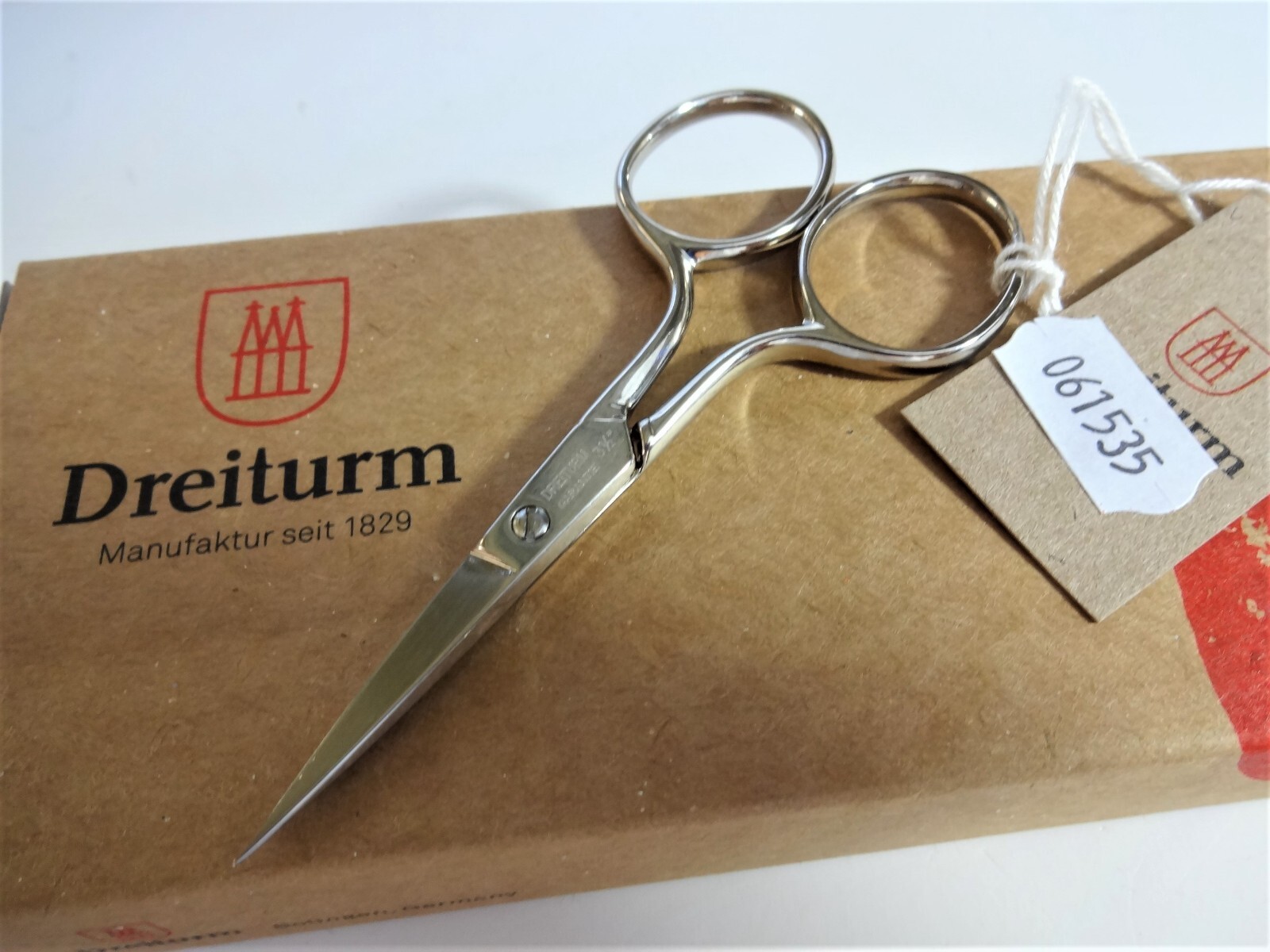 DREITURM 3.5" STORK EMBROIDERY 342435 FINE POINT SEWING SCISSOR-GERMANY ...