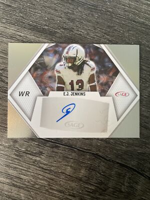 EJ Jenkins - 2023 Sage Silver Auto Rookie RC Georgia Tech / New York Jets | eBay