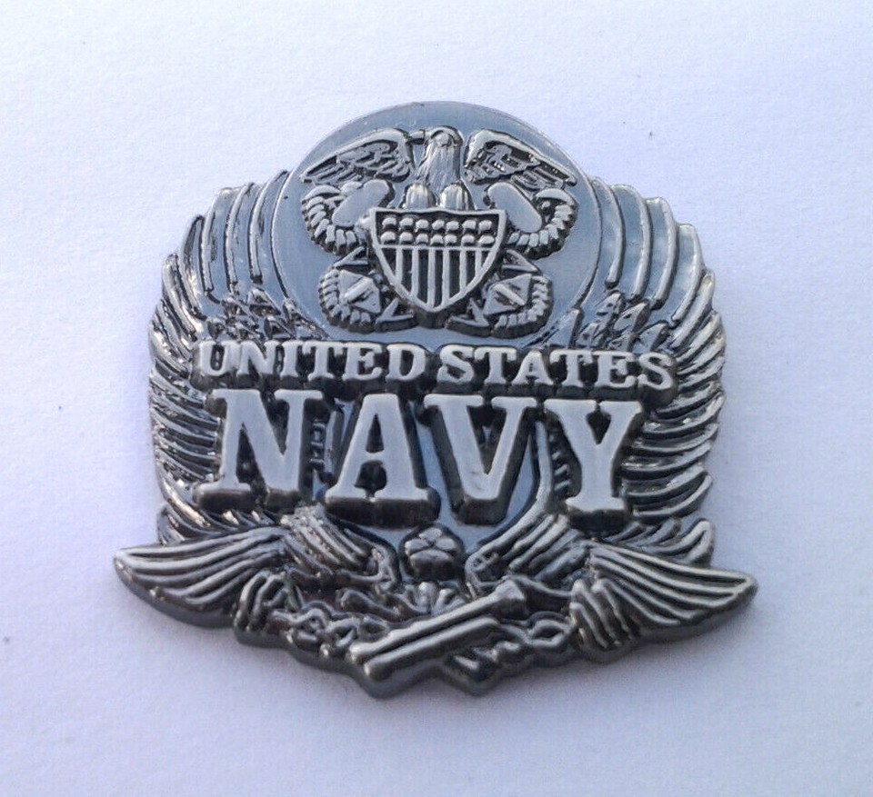 UNITED STATES NAVY LOGO PEWTER (7/8") Military Hat Pin 14092 HO | eBay