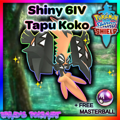 Shiny Tapu Koko Event Pokemon Sword and Shield Perfect 6IV 🚀Fast ...
