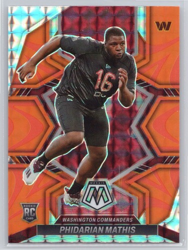 2022 Panini Mosaic #389 Phidarian Mathis Orange Reactive Commanders RC ...