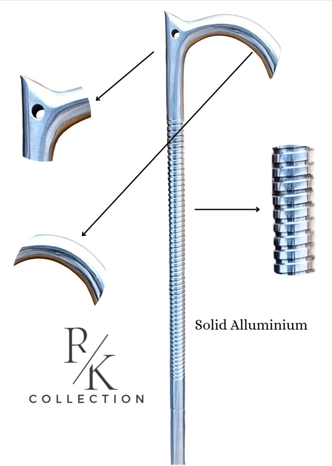 Aluminum Steampunk Tactical Walking Cane - Unique and Stylish V Handle ...