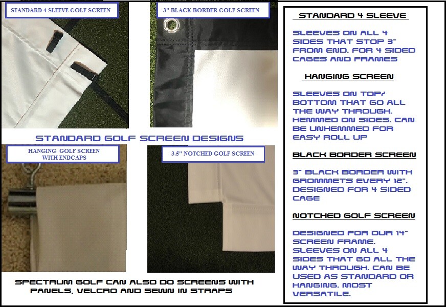 Golf Screen for Metech /Sports Screen Retractable Net.*POLY SPACER*EASY ...