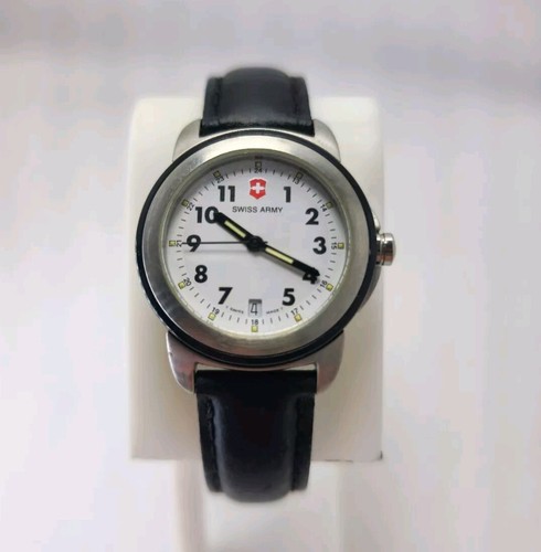Ladies Swiss Army Victorinox White Calendar Two Tone SS Quartz Field ...