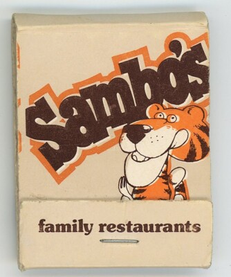 Sambo's Family Restaurant Tiger Mascot Wild Eyed Antique Matchbox D-6 ...