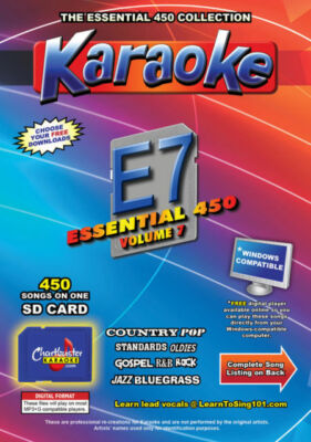 Karaoke Chartbuster Essential 450 Songs SD-Card Vol-7 Country,Standars ...