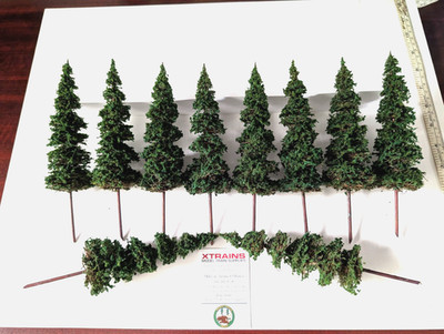 MOOSE CREEK TREES - Fir / Pine Trees (7" x 10 Trees) Model Trees - HO N ...