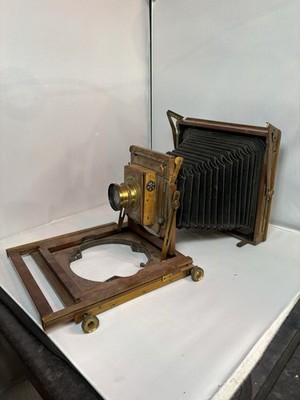 ANTIQUE VICTORIAN -PLATE CAMERA -MAHOGANY & BRASS ‘The National Camera ...