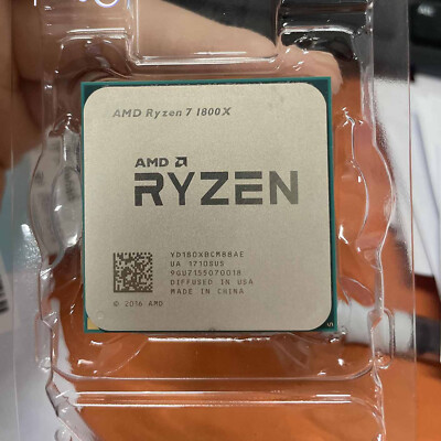 AMD Ryzen 7 1800X R7 1800X 3.6 GHz 8-Core Socket AM4 95W CPU processor ...