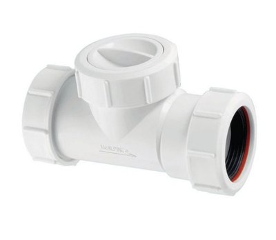 McALPINE Plumbing PVC Waste Non Return Valve Pipe use 11/2" or 40mm Uni ...