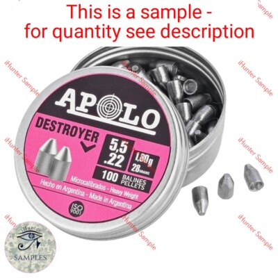 Apolo Monster SAMPLE .22/5.5mm Lead Airgun Pellets Qty 40 Free P&P S204 ...