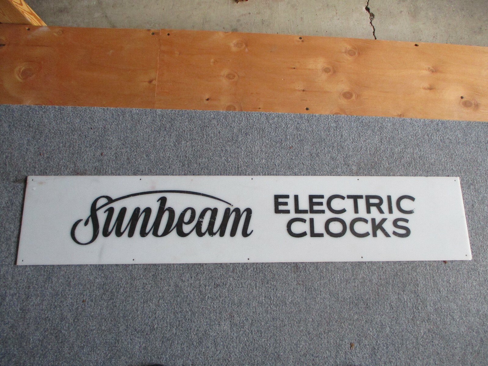 Vintage Hard Plastic SUNBEAM ELECTRIC CLOCKS Store Display Dealer Adv ...