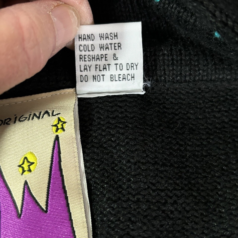 Anthony Original Sweater Scarf Set 2X Black Embroidered Cultural Long ...