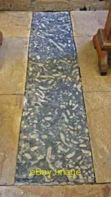 Photo 6x4 Escomb Saxon Church - slab of Frosterley marble in the floor ...