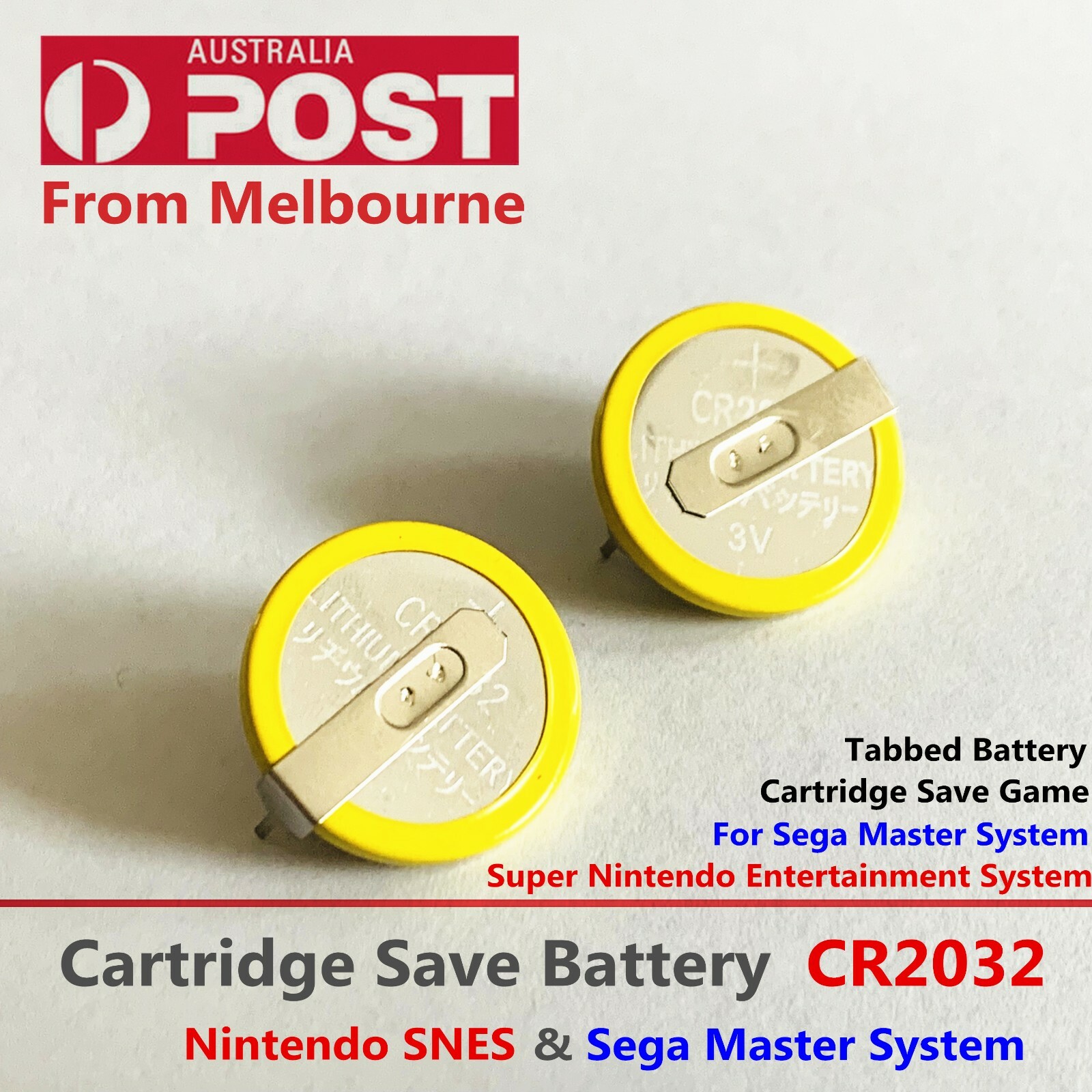 Game Cartridge Save Battery CR2032 For Nintendo SNES & N64 & Sega ...