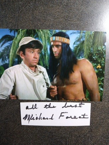 MICHAEL FOREST Hand Signed Autograph CUT With 4X6 PHOTO -ACTOR GILLIGAN ...
