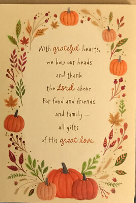 Happy Thanksgiving, Religious, Gold etching, American Greetings ...