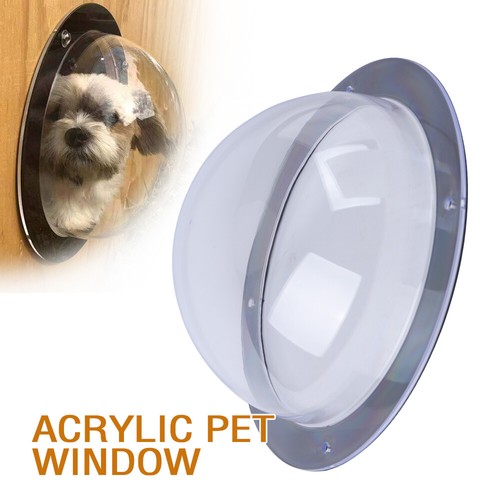 Pet Dog Fence Window Cat Peek bubble Acrylic Clear Dome Window Durable ...