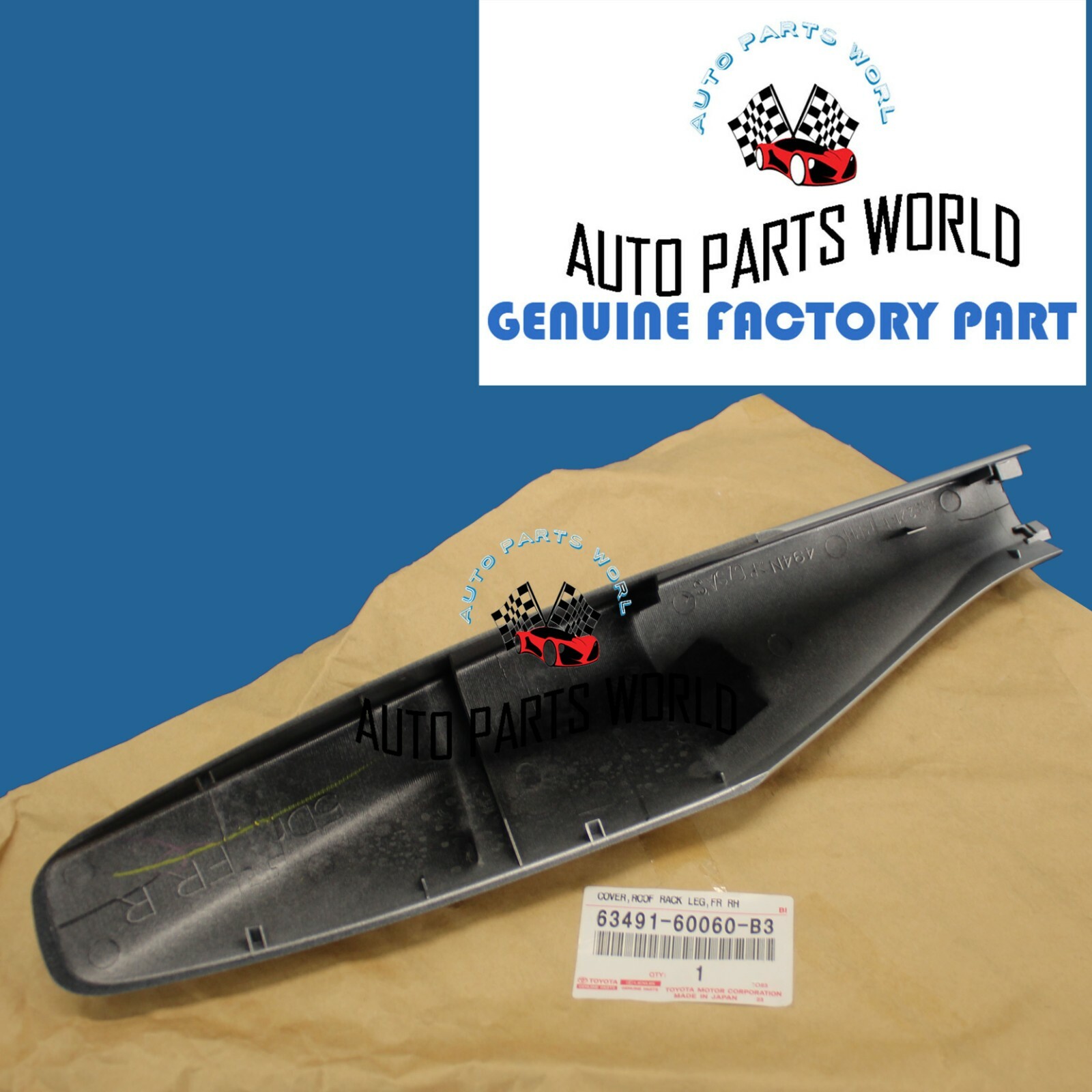 GENUINE LEXUS GX470 SILVER 1D4 RIGHT FRONT ROOF RACK LEG COVER 63491 ...