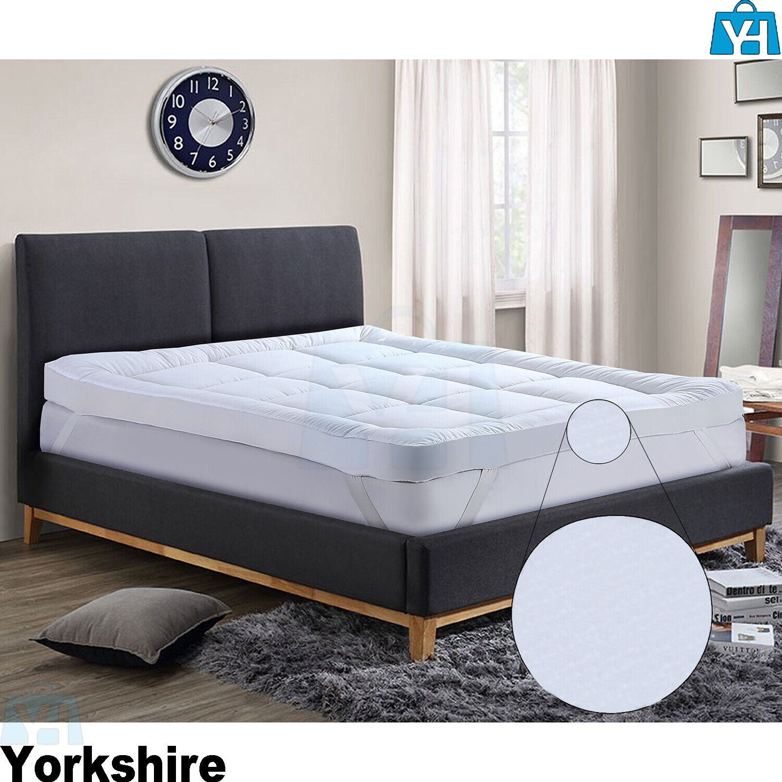 Mattress Topper 4”Inch-Deep Luxury Soft Hotel Quality Microfiber All ...