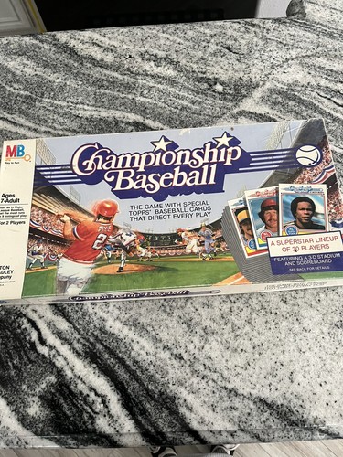 Vintage Milton Bradley Championship Baseball Board Game 1984 Complete ...