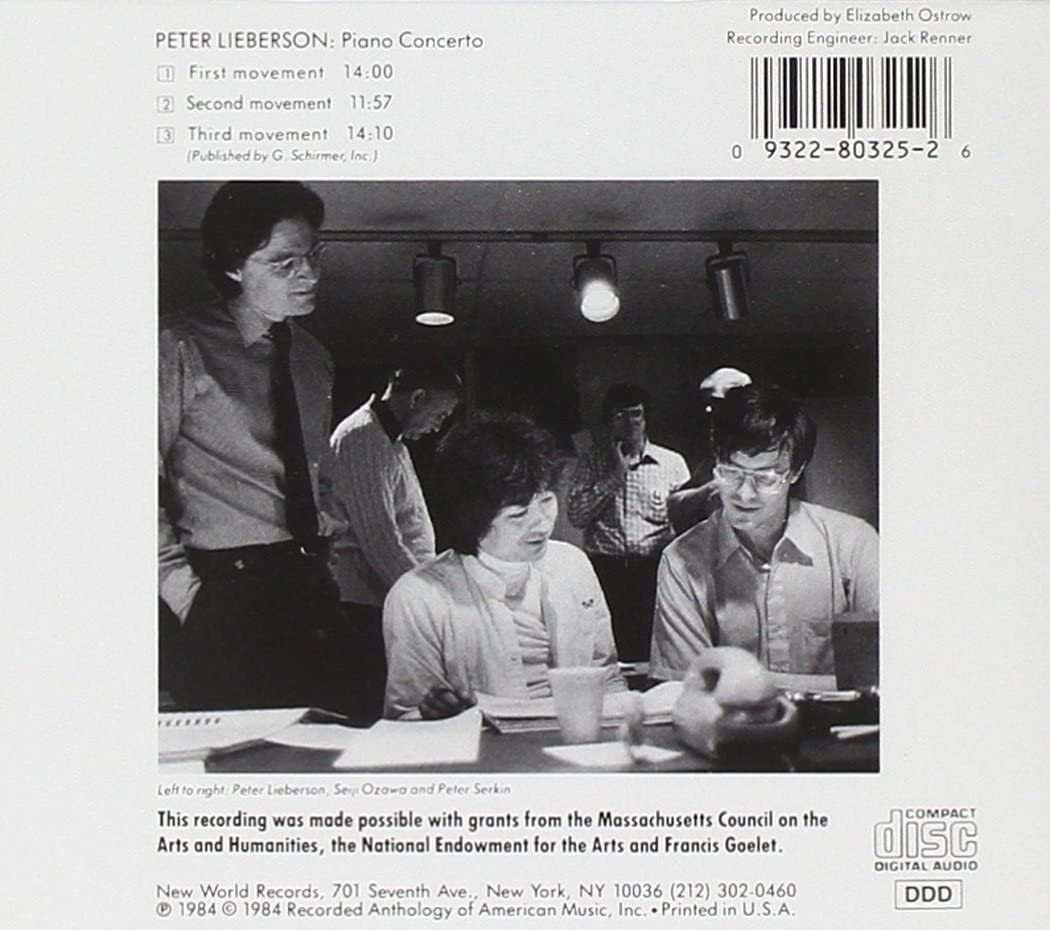 Lieberson Piano Concerto 93228032526 | eBay