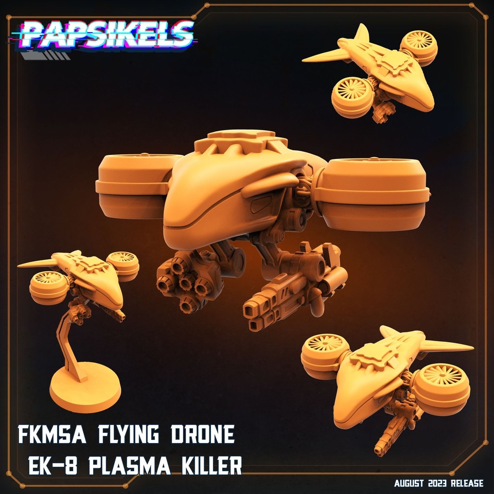 Flying Drone EK-8 Plasma Killer - Resin Sci Fi Cyberpunk Aliens Mini ...