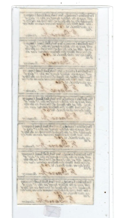 7 FOR 1 MONEY "BUFFALO/NEW YORK RAILROAD" (BONDS) ATTACHED!! 7 FOR 1 ...