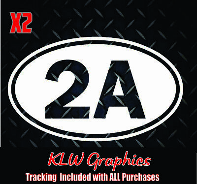 2A 2nd Amendment Decal Sticker Oval Car Diesel Truck Guns Rights Arms ...