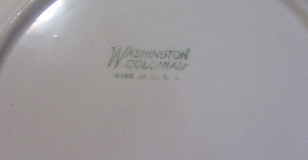 VOGUE WASHINGTON COLONIAL ROSE PATTERN SQUARE DINNER PLATE MADE IN USA ...