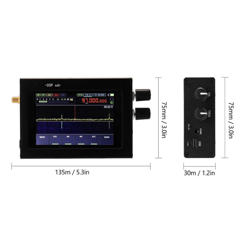 1.10D 50KHz-2GHz Malachite SDR Receiver Radio DSP SDR Receiver ...