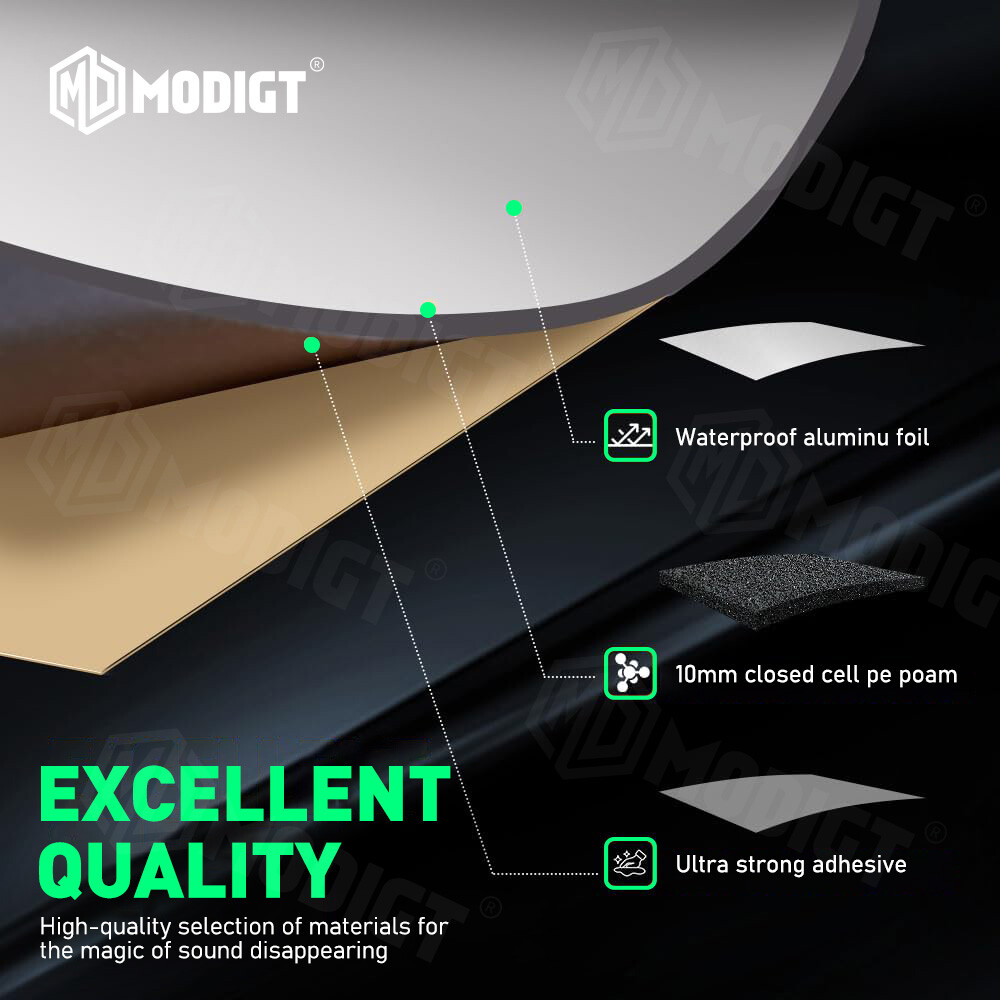 158"x40" Sound Deadener Noise Proof Deadening Mat Car Heat Shield ...