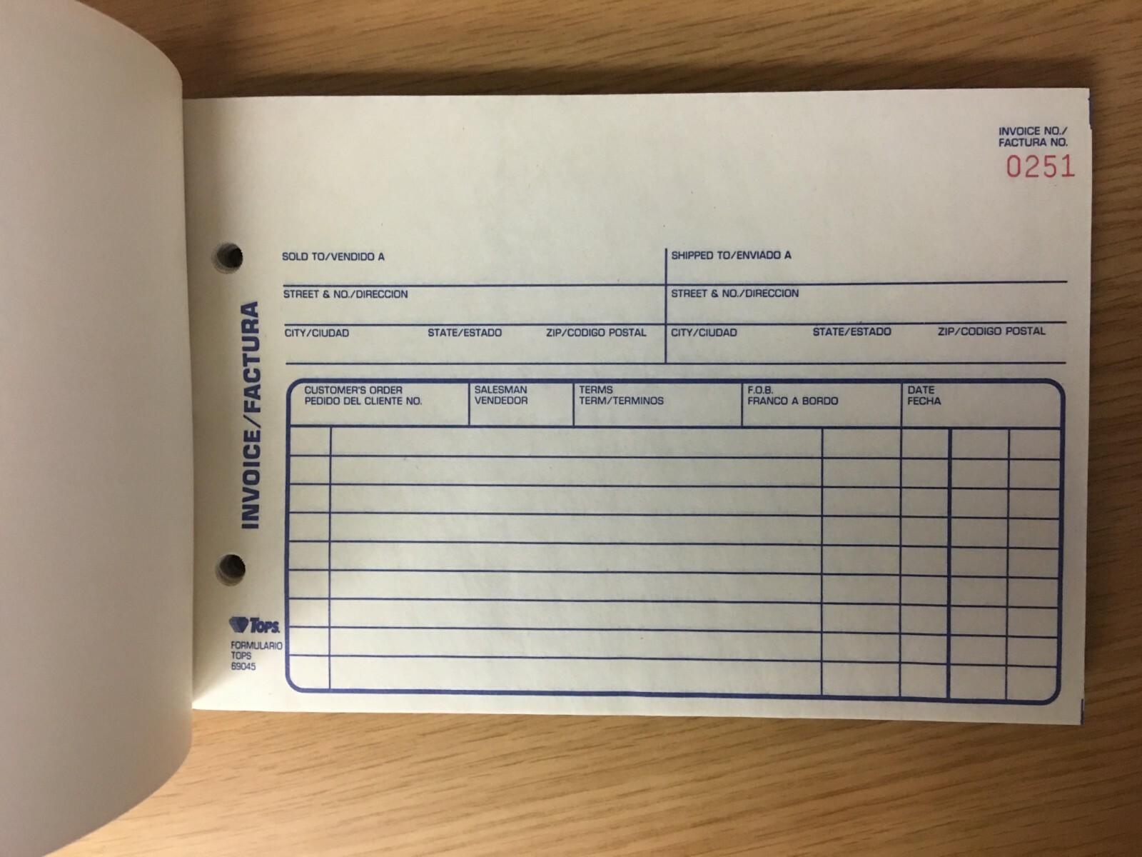 Tops® Sales Invoice Pad (50 Sets) Numbered Triplicates w/ Carbon (45528 ...