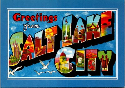 Postcard Utah Greetings From Salt Lake City Large Letters c.1985 | eBay