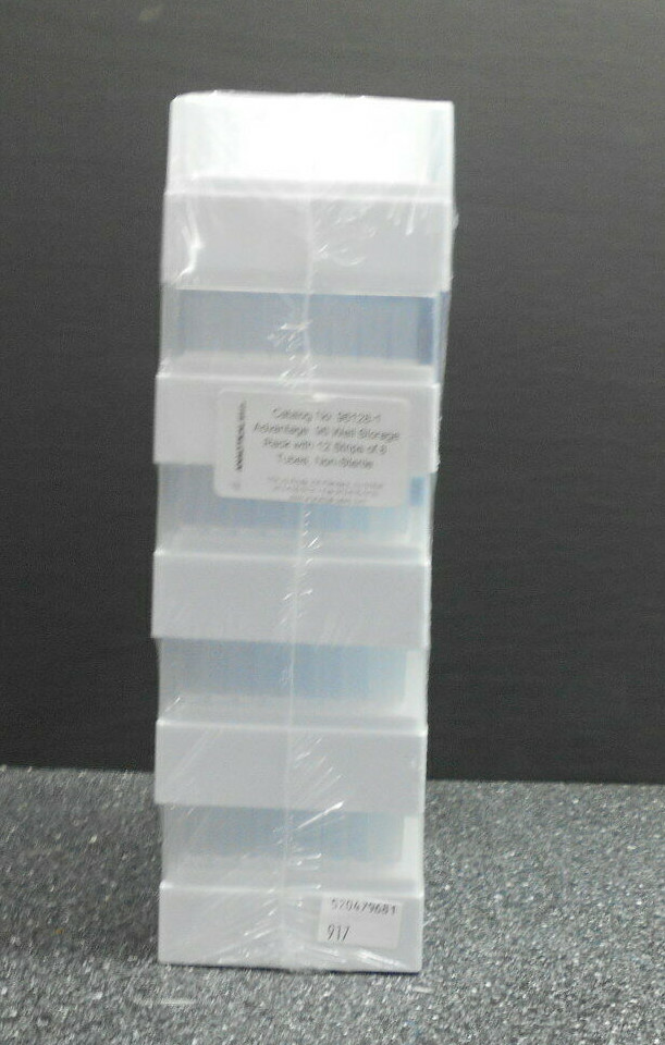 ANALYTICAL 96128-1 ADVANTAGE 96 WELL STORAGE RACK WITH 12 STRIPS OF 8 ...