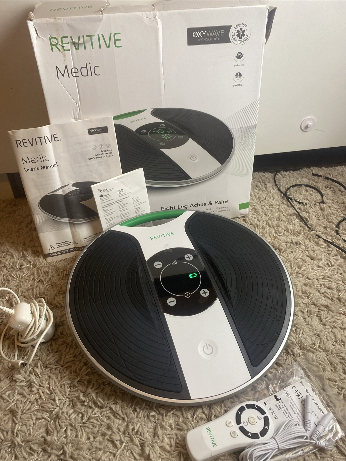 Revitive Medic Circulation Booster Rocking Remote + TENS Pads | eBay