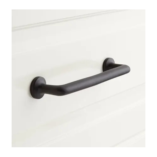 Signature Hardware - Belfast 4 Inch Handle Cabinet Pull - Matte Black ...