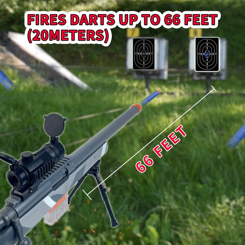 M24 Soft Bullet Toy Gun, Empty Shell Ejecting Design, Enhanced Scope ...