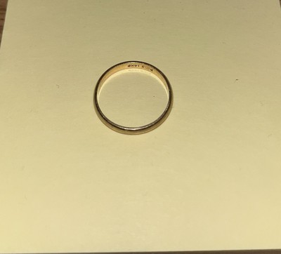 GOLD WEDDING RING SIGNED PMS 14KP KT | eBay