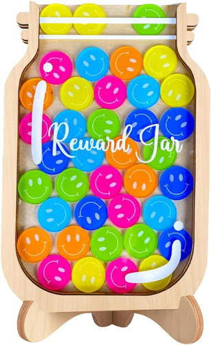 Magnetic Reward Jar, Personalized Smiley Tokens Reward Jar for Kids ...