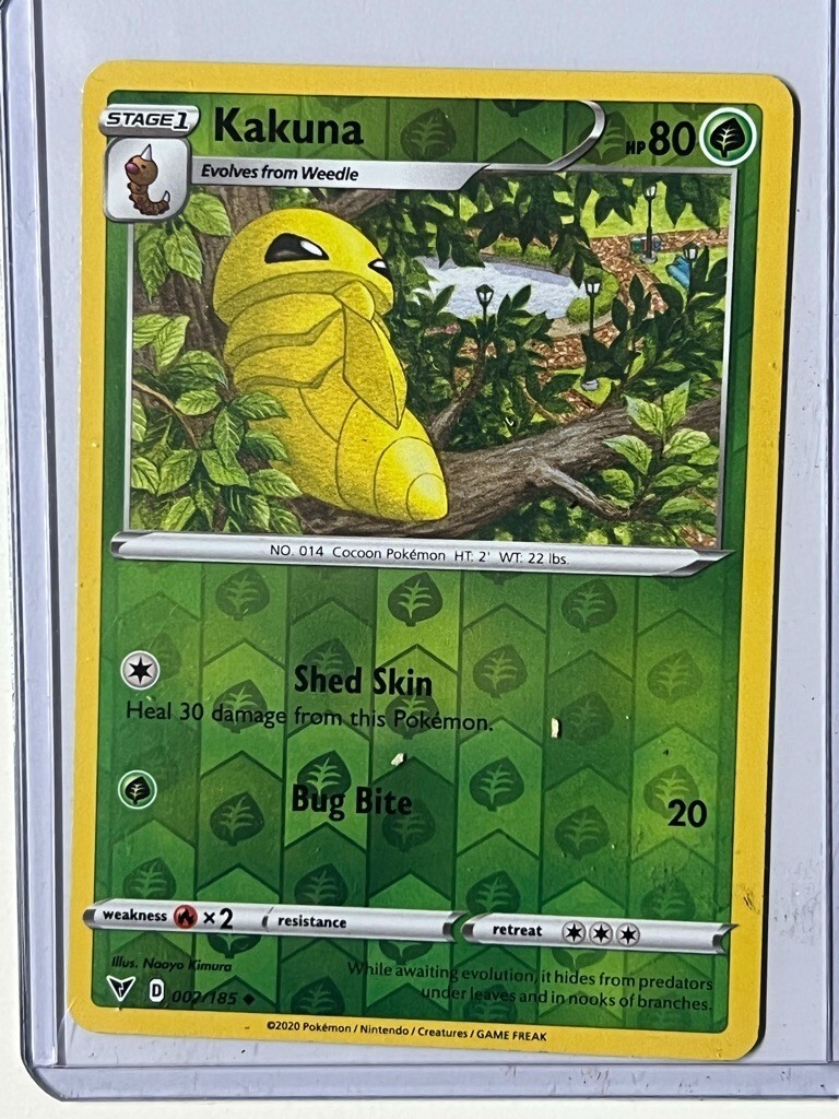 HOLO Kakuna 002/185 NM - REVERSE Vivid Voltage Pokemon Card | eBay