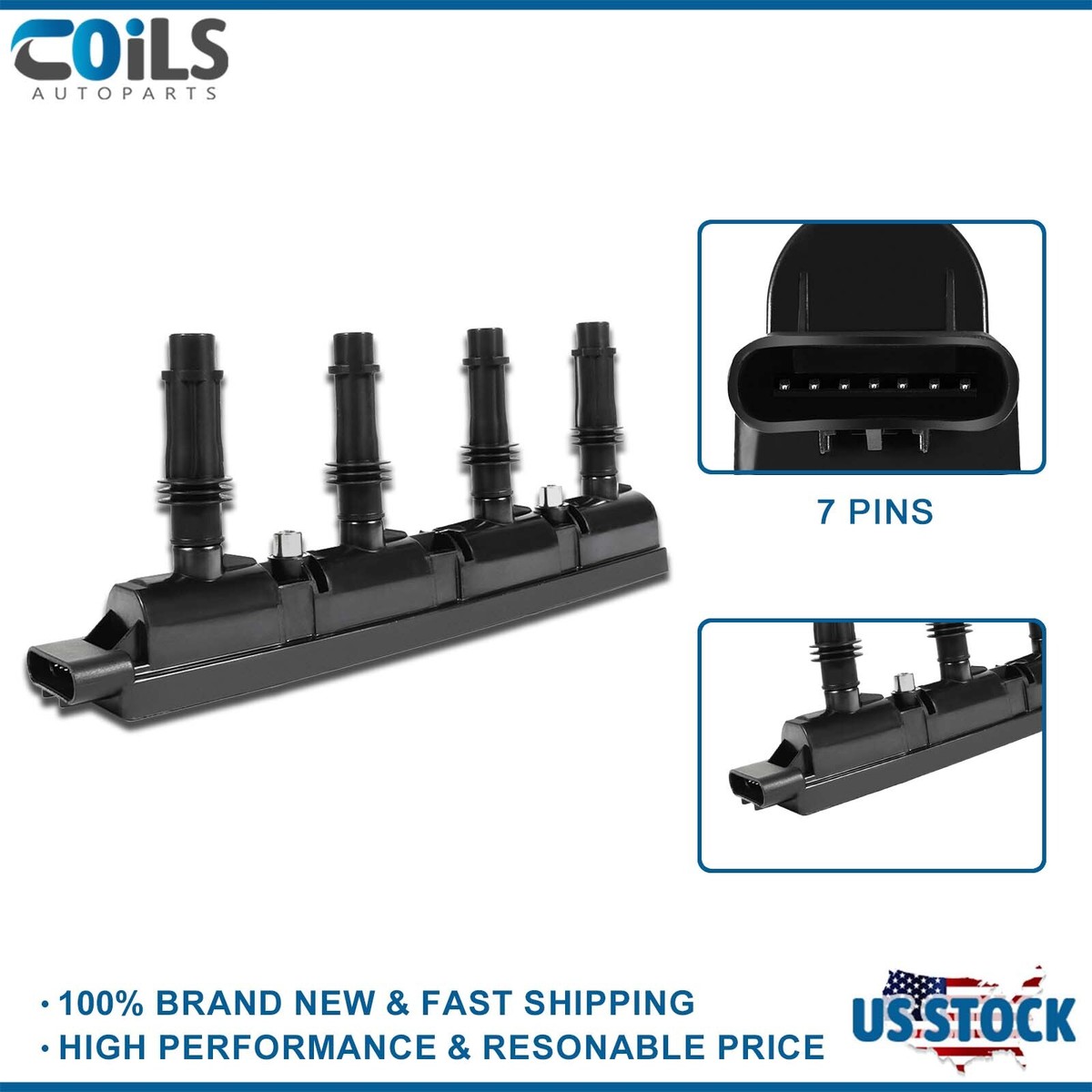 1.4L L4 Coil Replacement 7-Pin Ignition Coil Pack For Buick Encore ...