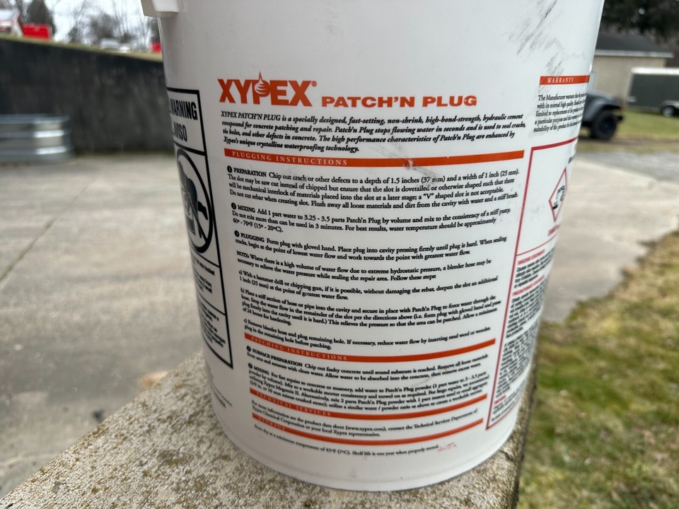 XYPEX Patch'N Plug Concrete Waterproofing (60 Pound Pail) | eBay